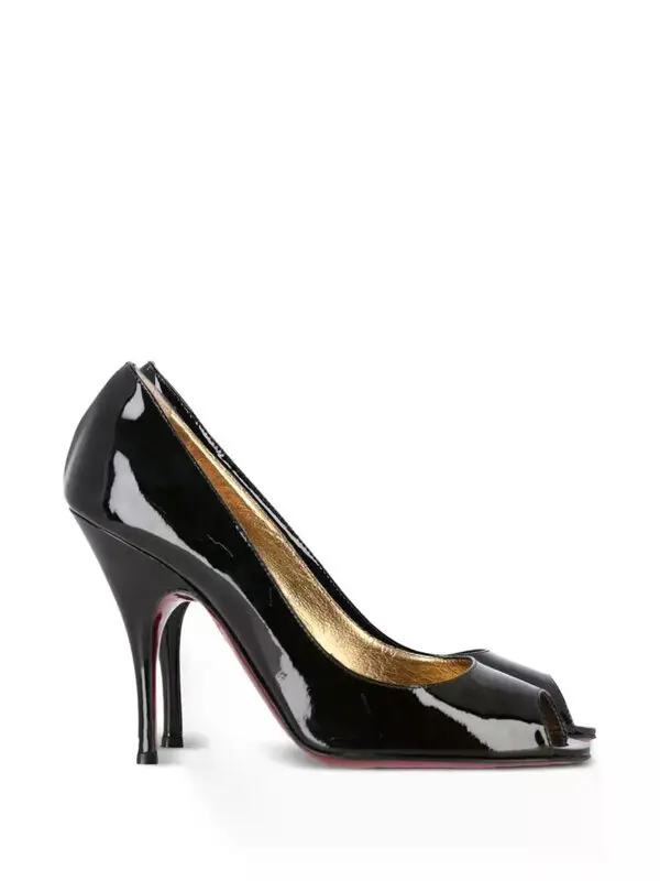 Dolce & Gabbana Peep-toe Patent Leather Stiletto Pumps - Black