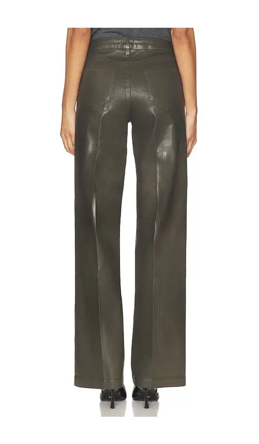 L'Agence Scottie High Rise Wide Leg Trousers - Green
