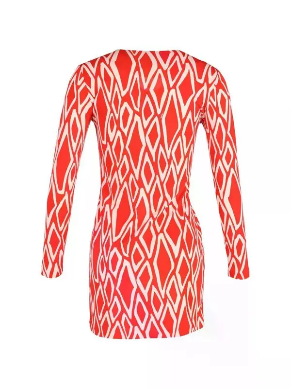 Diane Von Furstenberg Printed Mini Dress - Red
