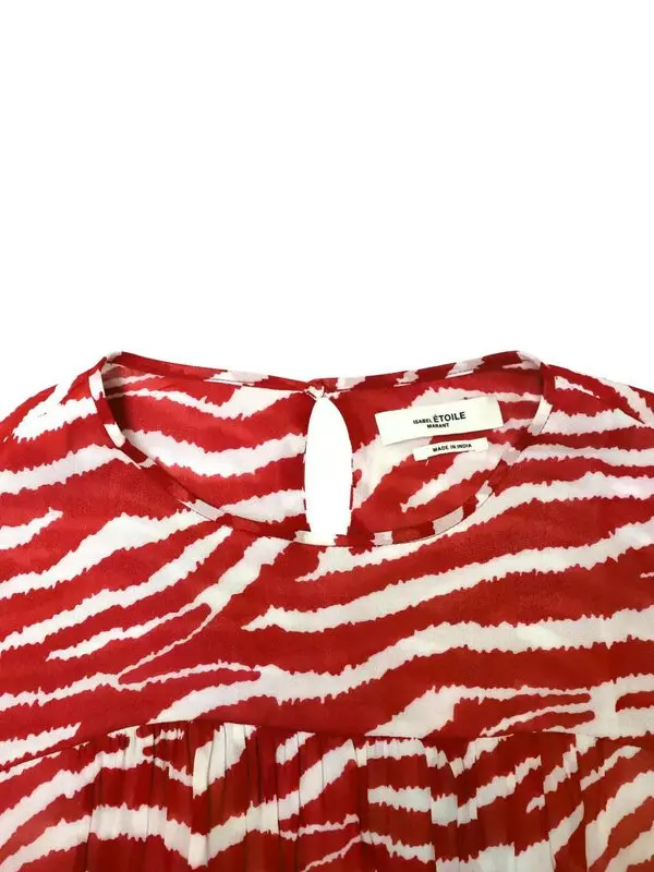 ISABEL MARANT VINTAGE Zebra-print Mini Dress - Red