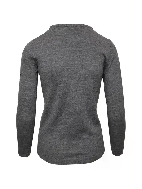 Bella Freud Crew Neck Embroidered Wool Sweater