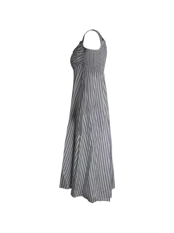 A.L.C. Striped Off-shoulder Midi Dress