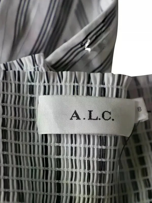 A.L.C. Striped Off-shoulder Midi Dress