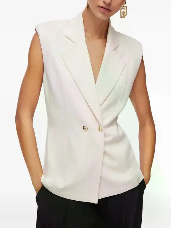 Liu Jo Padded Shoulder Double-breasted Waistcoat