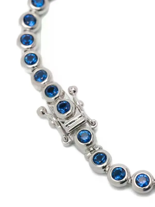 MISSOMA Embellished Round-cut Stone Tennis Bracelet - Silver