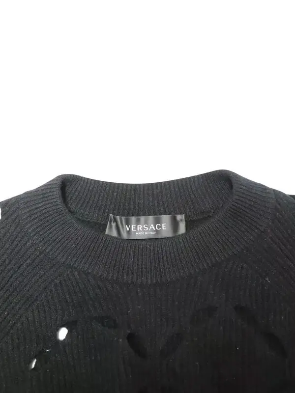 Versace Cut-out Detail Crew Neck Sweater