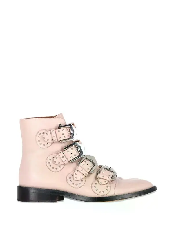 Givenchy Buckle Studded Ankle Boots - Pink