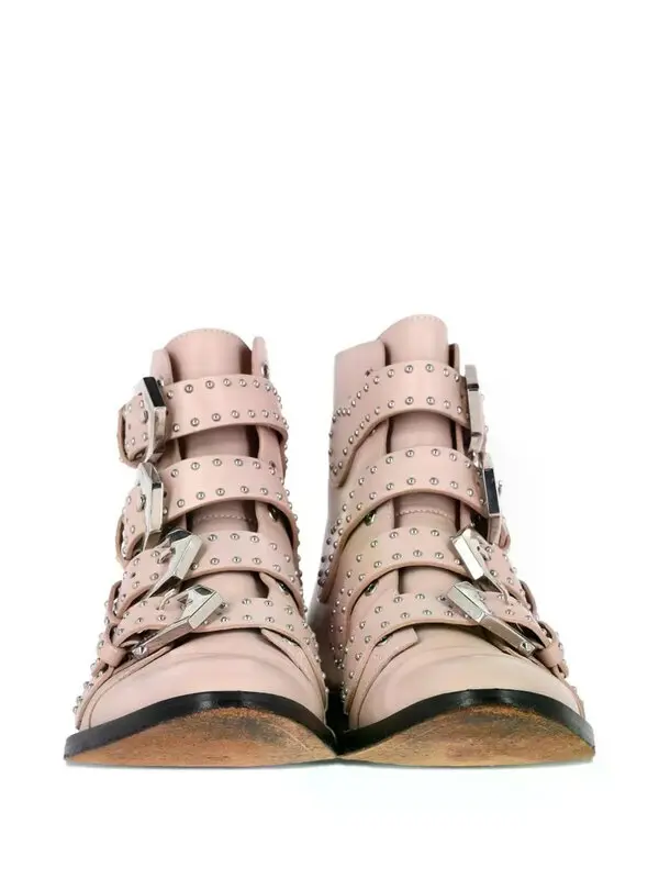 Givenchy Buckle Studded Ankle Boots - Pink