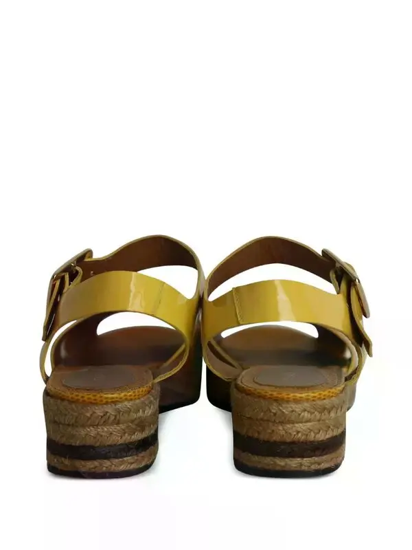 Fendi Cross Ankle Strap Platform Sandals