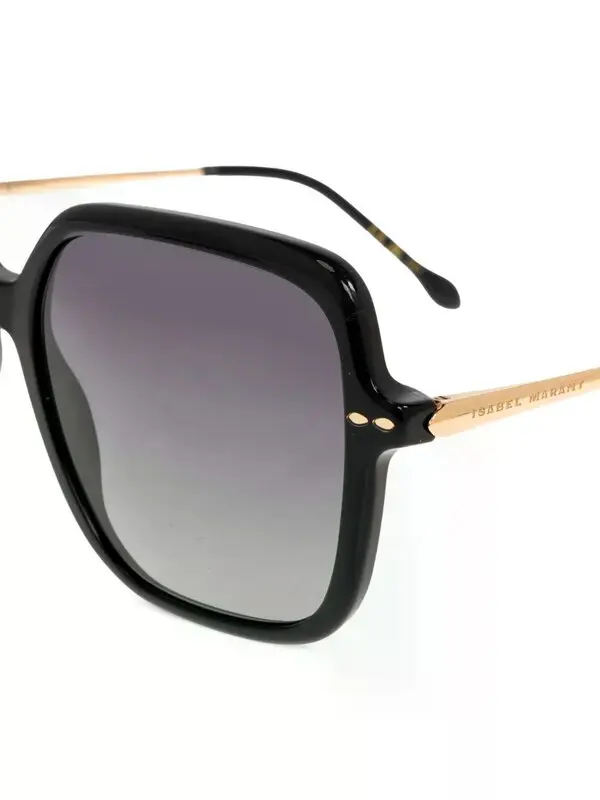 Isabel Marant Geometric Frame Sunglasses - Black