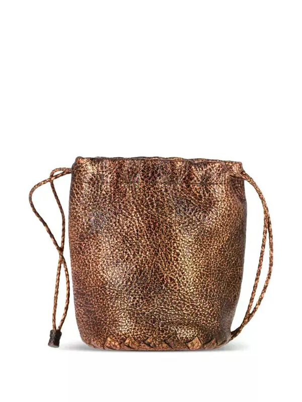 Bottega Veneta Drawstring Leather Clutch Bag