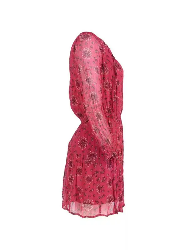 Ba&sh Printed Long Sleeve Mini Dress