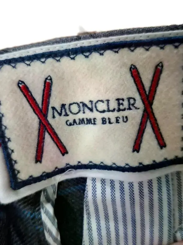 Moncler Plaid Wool Slim-fit Trousers