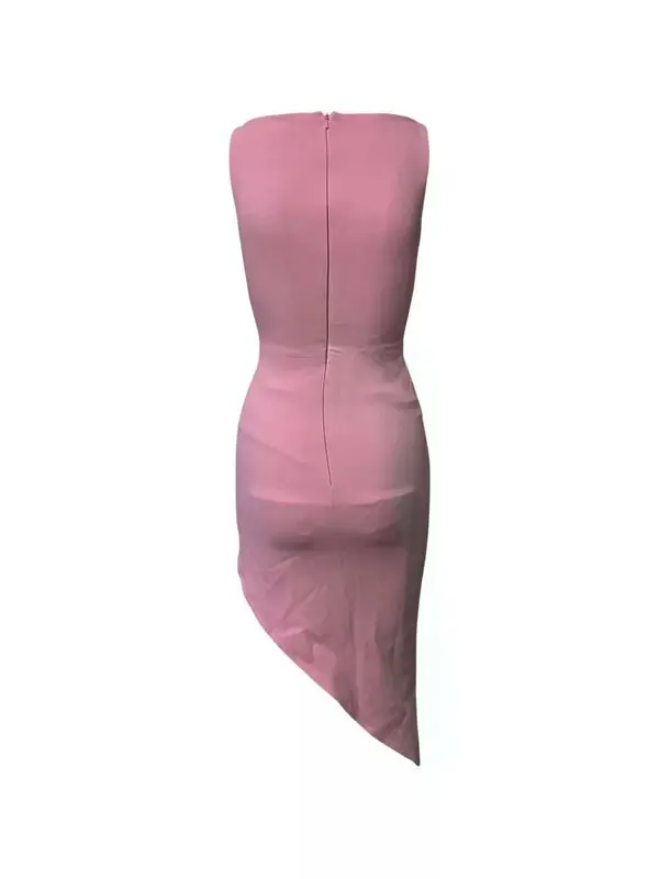 David Koma Embellished Asymmetrical Sweetheart Neck Dress