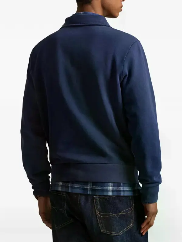 Polo Ralph Lauren Logo-embroidered Half-zip Sweatshirt - Blue