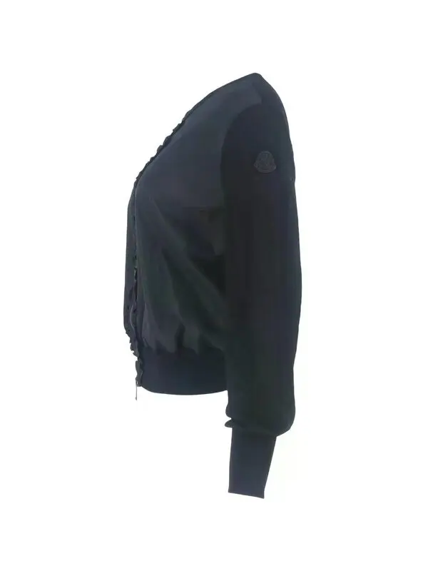 Moncler Zipped Ruffle Detail Cardigan