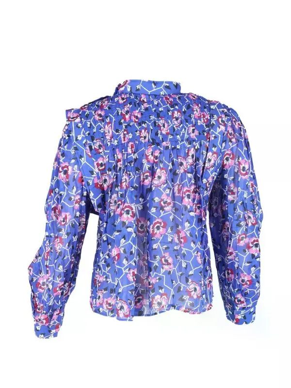 ISABEL MARANT VINTAGE Pintucked Floral Blouse