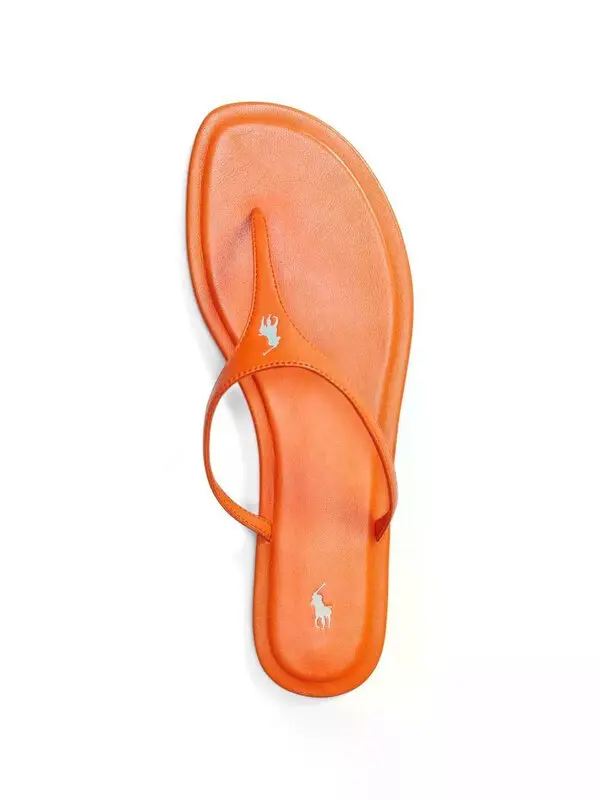 Polo Ralph Lauren Sheep Leather Thong Sandals - Orange
