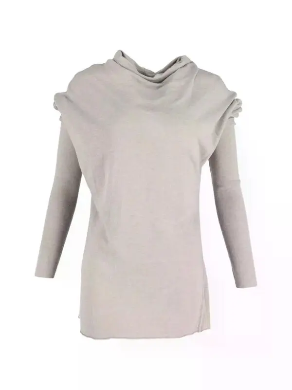 Rick Owens Draped Cowl Neck Long Sleeve Top