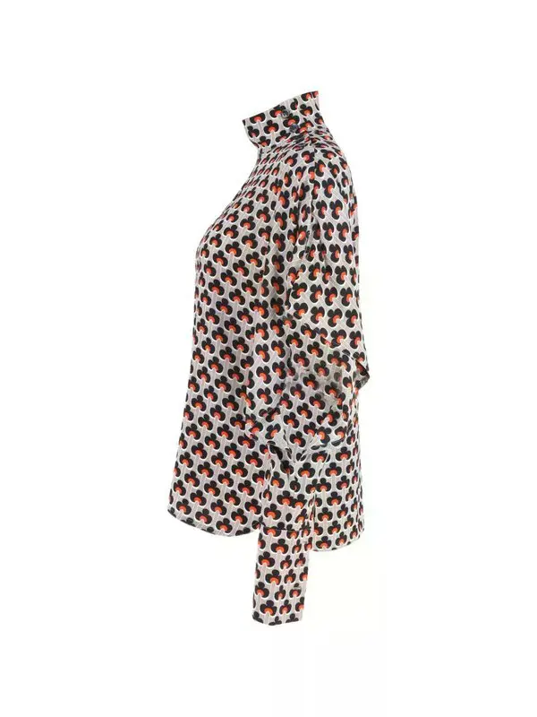 Marni Patterned High Neck Blouse