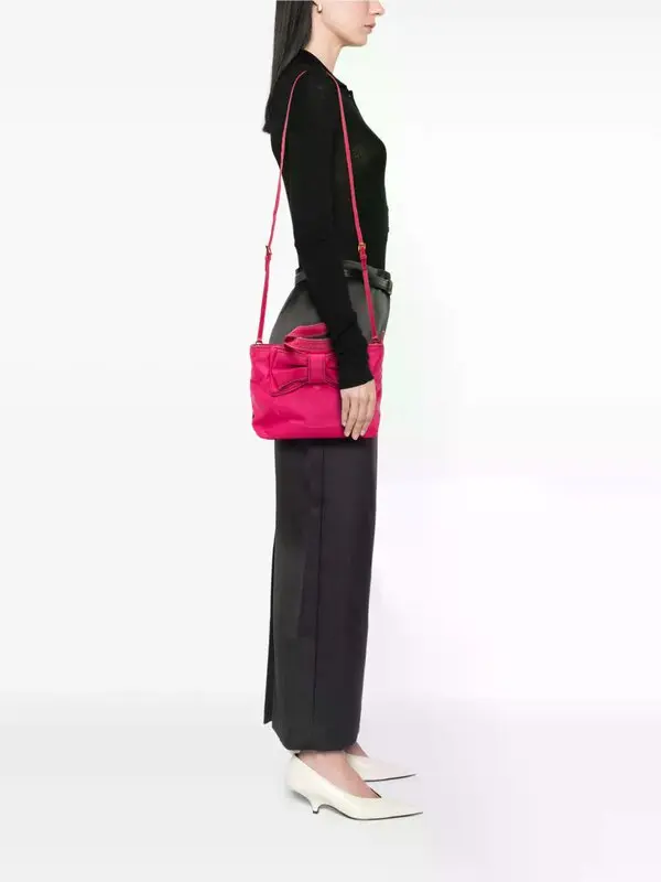 Prada Tessuto Canapa Logo Bow Satchel