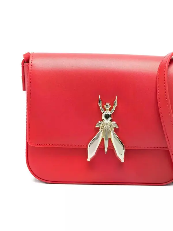 Patrizia Pepe Leather Shoulder Bag With Fly Detail
