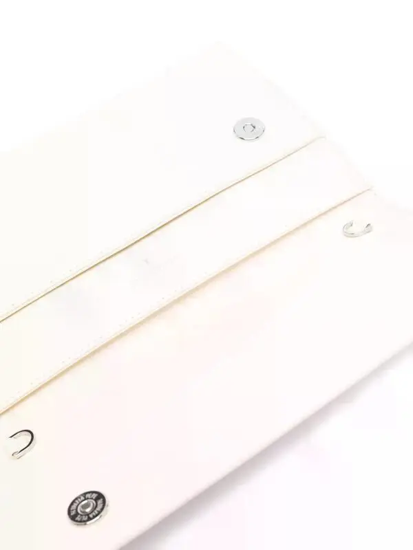 Patrizia Pepe Fly Chain Leather Clutch - Neutrals