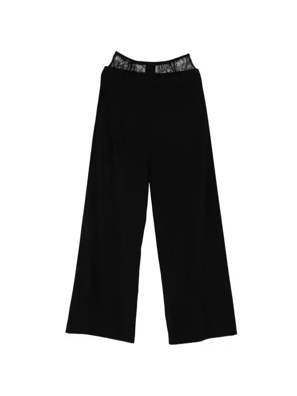 Patrizia Pepe Lace Trim Palazzo Trousers