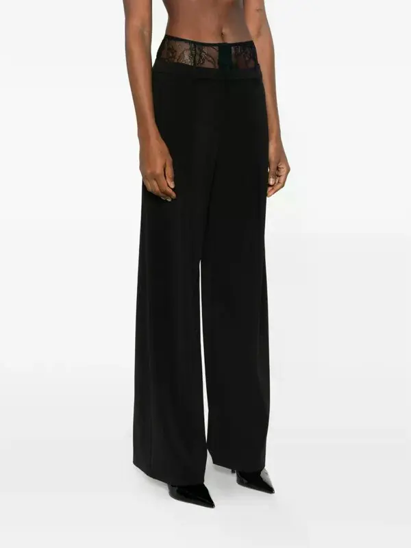 Patrizia Pepe Lace Trim Palazzo Trousers