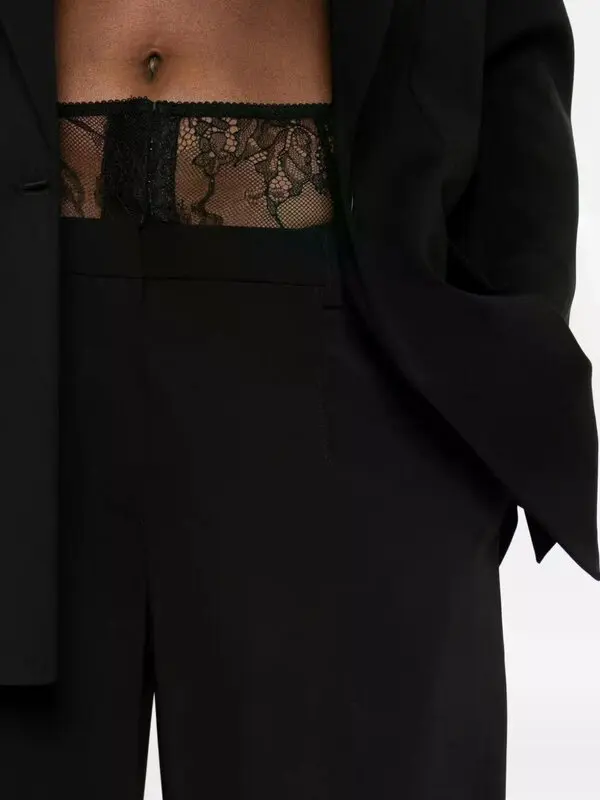 Patrizia Pepe Lace Trim Palazzo Trousers