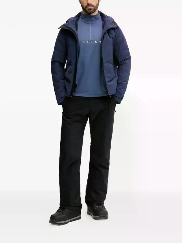 DESCENTE Zip Top With Logo Motif