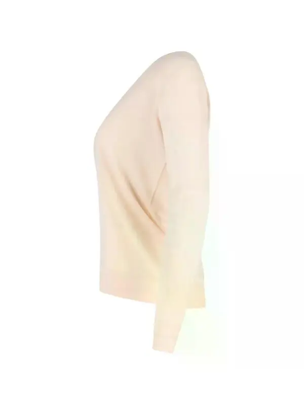 JOSEPH Asymmetric V-neck Wool Jumper - Neutrals