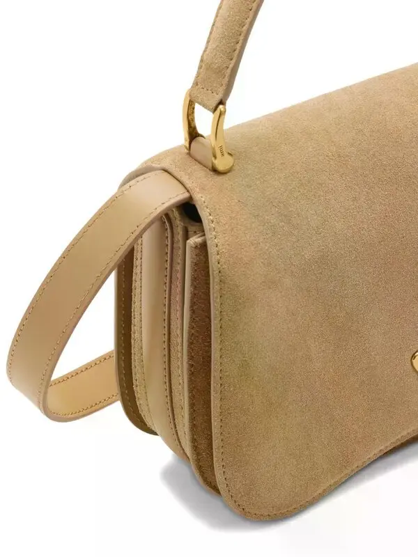 AMI Paris Paris Leather Shoulder Bag - Neutrals