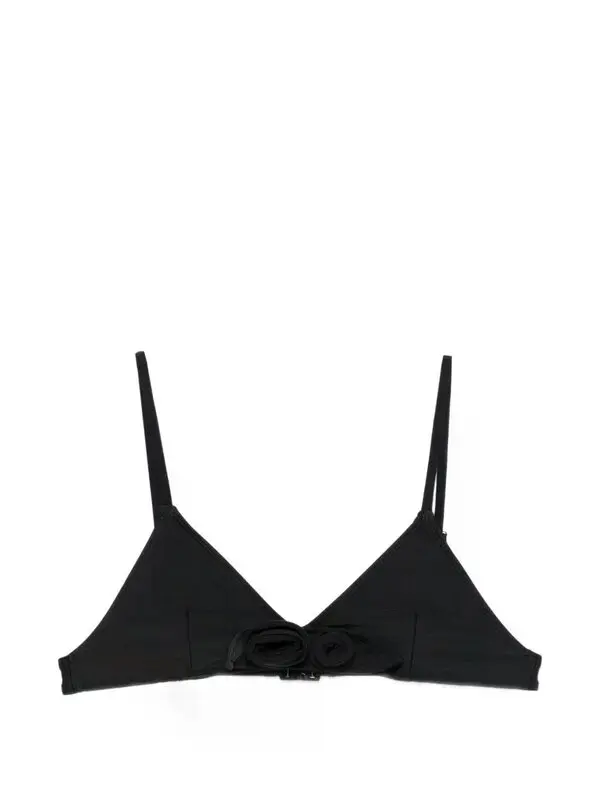 Coperni Rosette Detail Bikini Top - Black