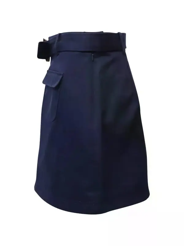Alexa Chung Belted Patch Pocket A-line Mini Skirt