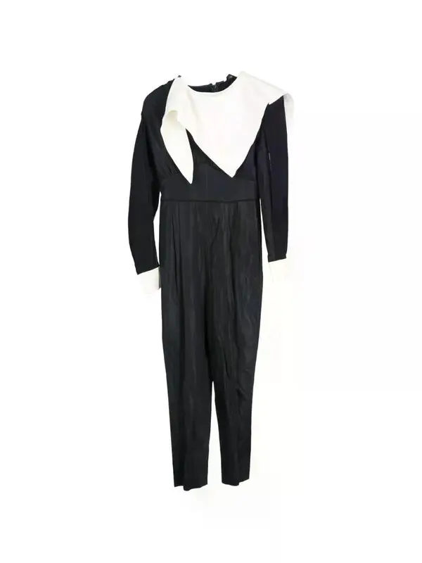 Fendi Scarf Detail Long Sleeve Jumpsuit - Black