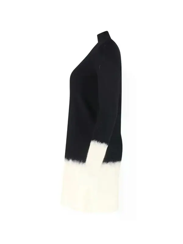 Escada High Neck Quarter-length Sleeves Wool Sweater