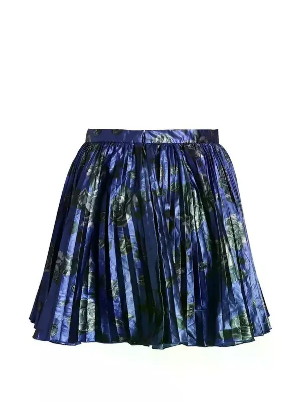 Red Valentino Pleated Floral-print Skirt