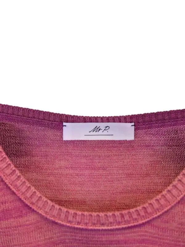 Mr P. Striped Cotton T-shirt - Red