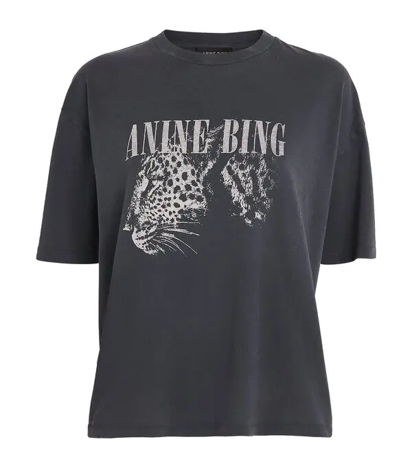 ANINE BING Leopard Print Cohen T-shirt