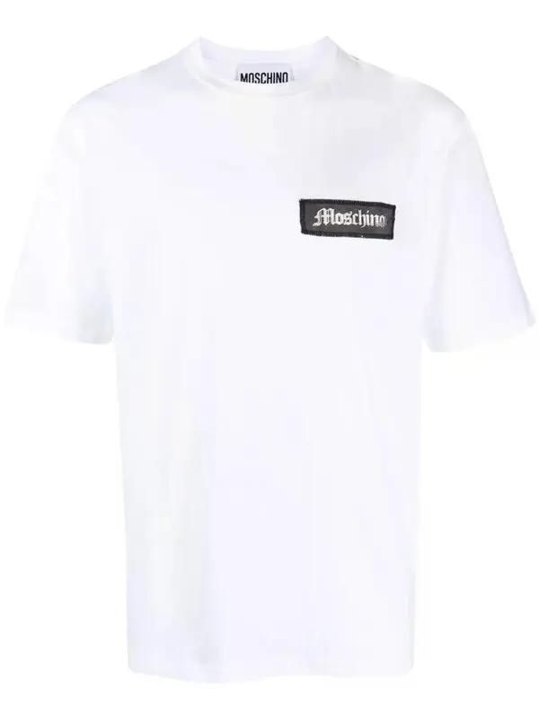 Moschino Logo-patch Cotton T-shirt - White