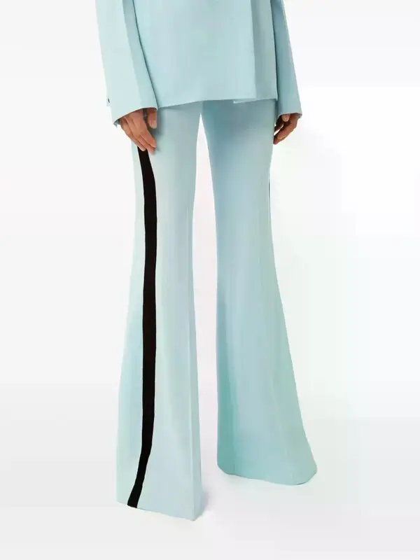 Nina Ricci Flared Trousers With Velvet Trim