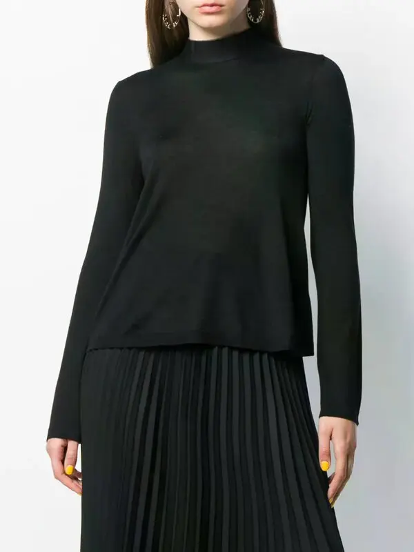 Red Valentino Ribbed High Neck Jumper