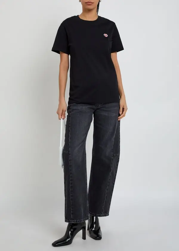 AN-Y1 Logo-embroidered Cotton T-shirt