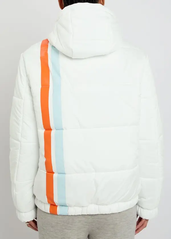 AN-Y1 Logo Embroidered Padded Jacket With Drawstring Hood