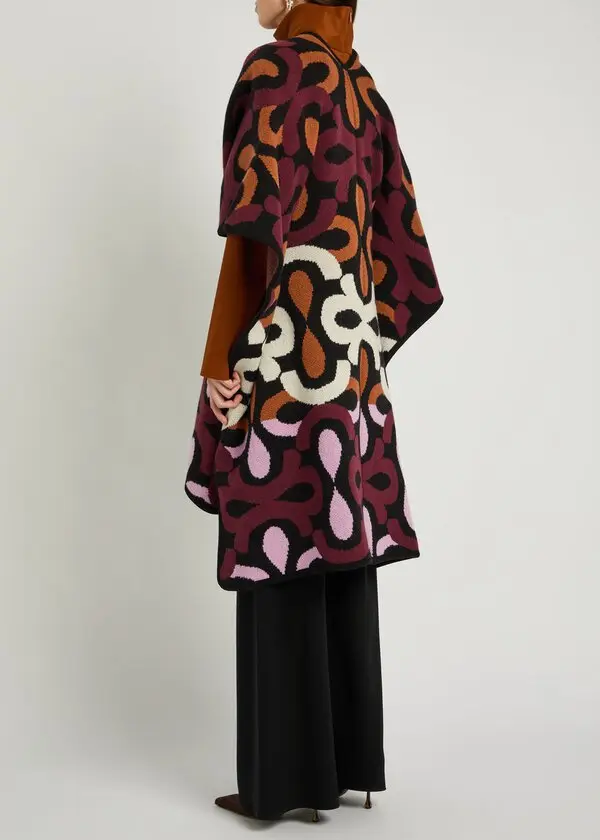 La DoubleJ Maiolika Patterned Wool Robe