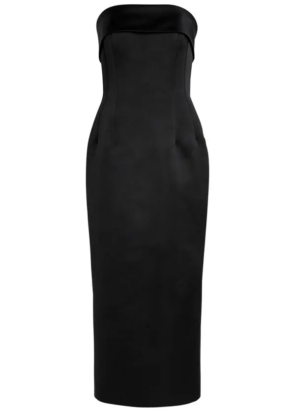 EMILIA WICKSTEAD Keeley Strapless Midi Dress
