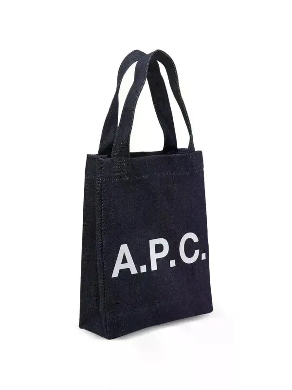 A.p.c. Small Ninon Tote Bag With Logo - Blue
