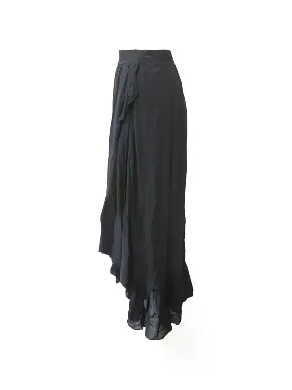 Maje Frill Detail Wrap Midi Skirt