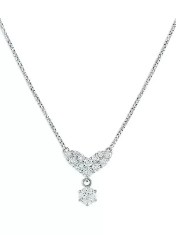 LB EXCLUSIVE Platinum Diamond Pendant Necklace - Silver